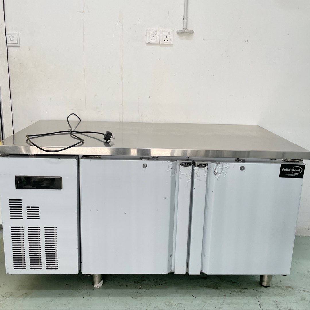 SOLID COOL Counter Top Chiller Double Door Stainless Steel (5 Feet/378 ...