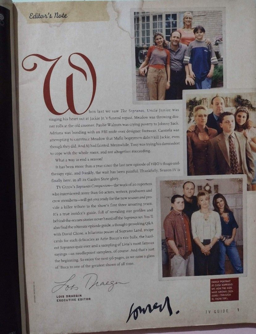 Sopranos Companion Magazine (2002) 96 pages,glossy and full of colored ...