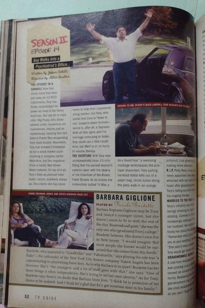 Sopranos Companion Magazine (2002) 96 pages,glossy and full of colored ...