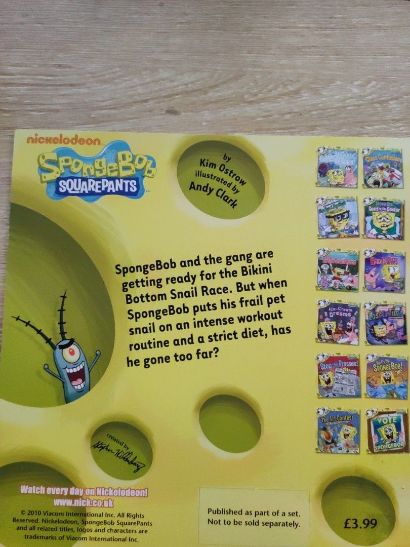 SpongeBob Square pants Nickelodeon 2010, Hobbies & Toys, Books ...