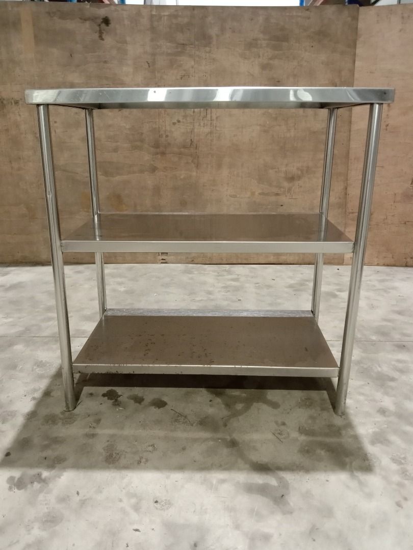 Stainless steel 3 tier work table, Furniture & Home Living, Kitchenware ...