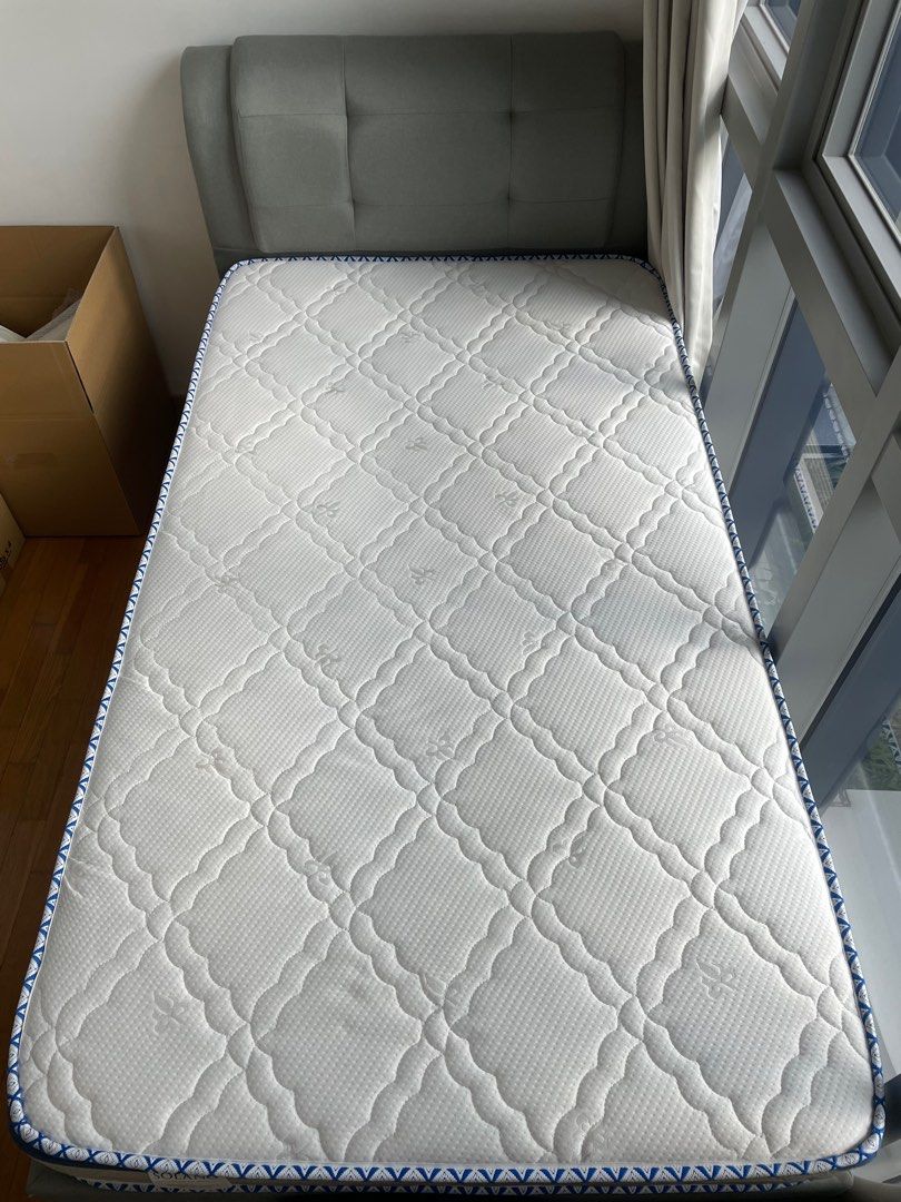 Super single bed with mattress, Furniture & Home Living, Furniture, Bed ...