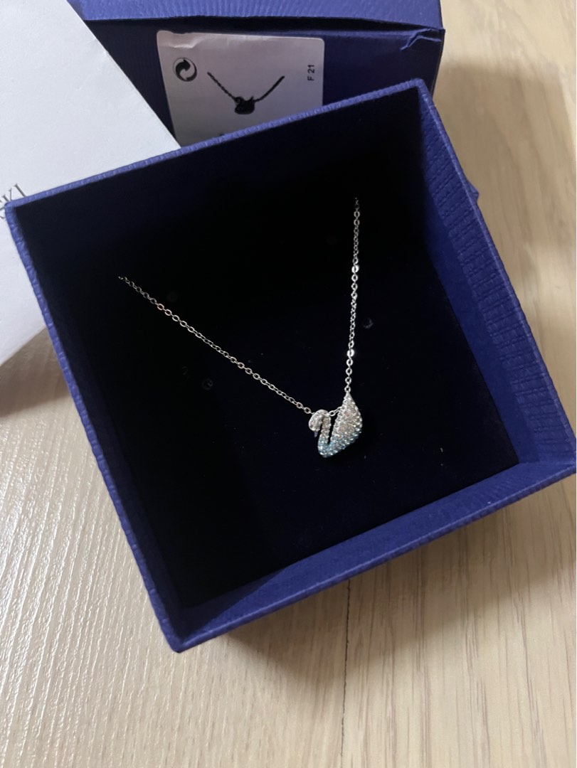 Swarovski Iconic Swan Blue, Women's Fashion, Jewelry & Organisers ...