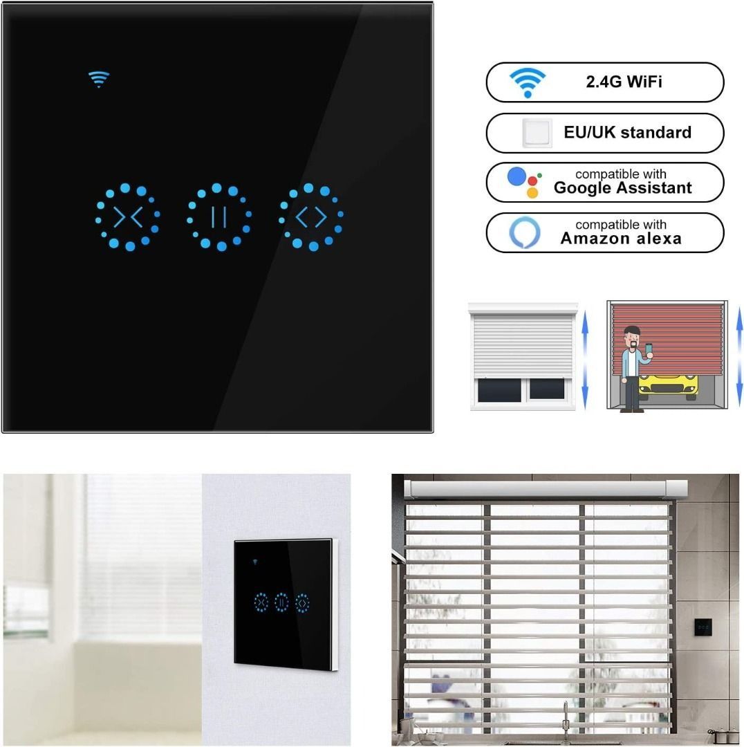 T524 WiFi Roller Shutter Switch eWeLink/tuya WiFi Curtain Blinds Touch ...