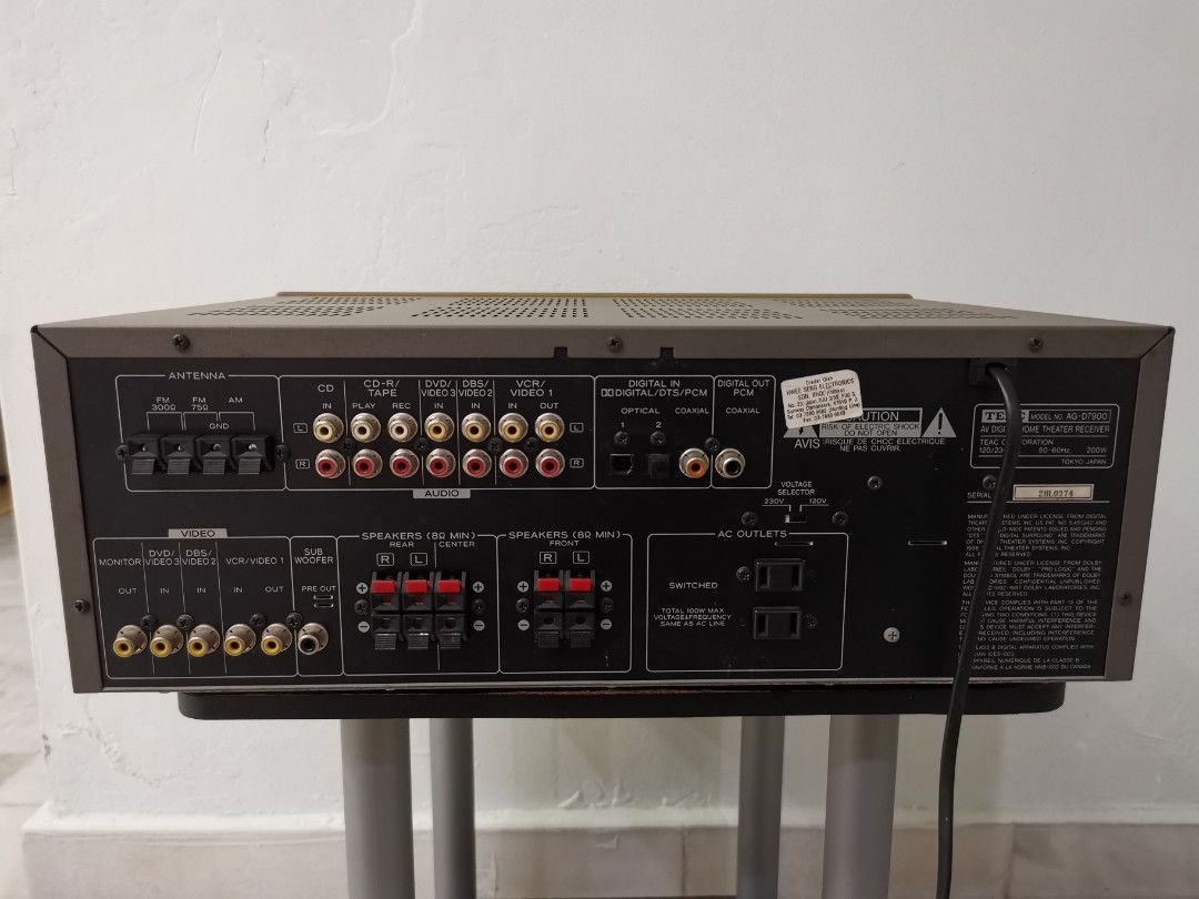 TEAC Ag-d7900 Stereo Receiver Digital AV 5.1 Amplifier with remote ...