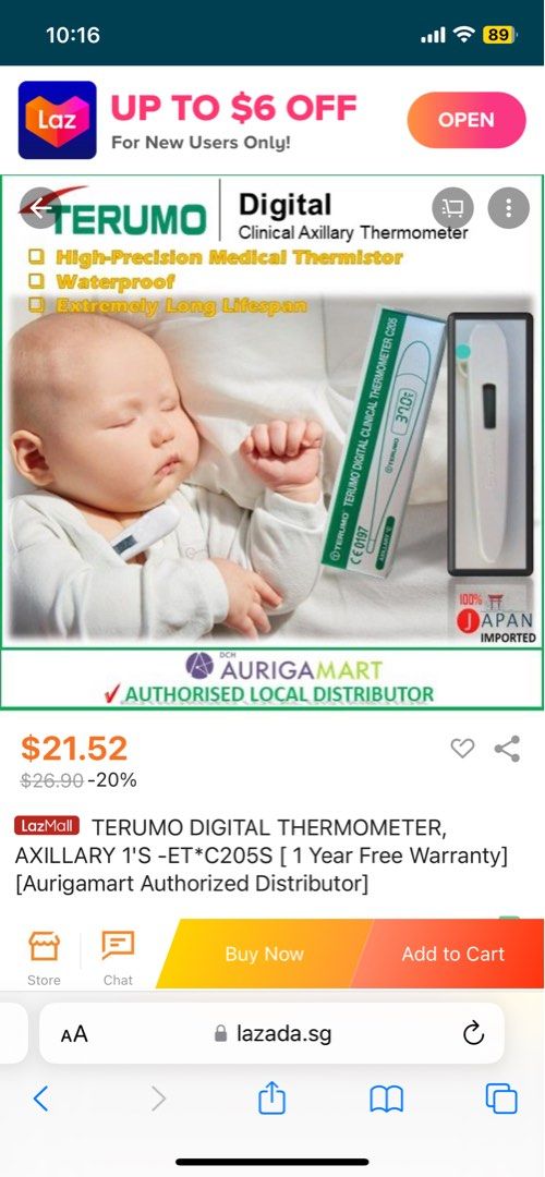 Terumo digital clinical thermometer, Babies & Kids, Baby Monitors on ...