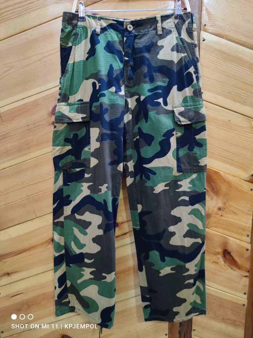 Thailand Army Woodland Camouflage Trousers/Cargo Pants, Men's Fashion, Bottoms, Trousers on ...