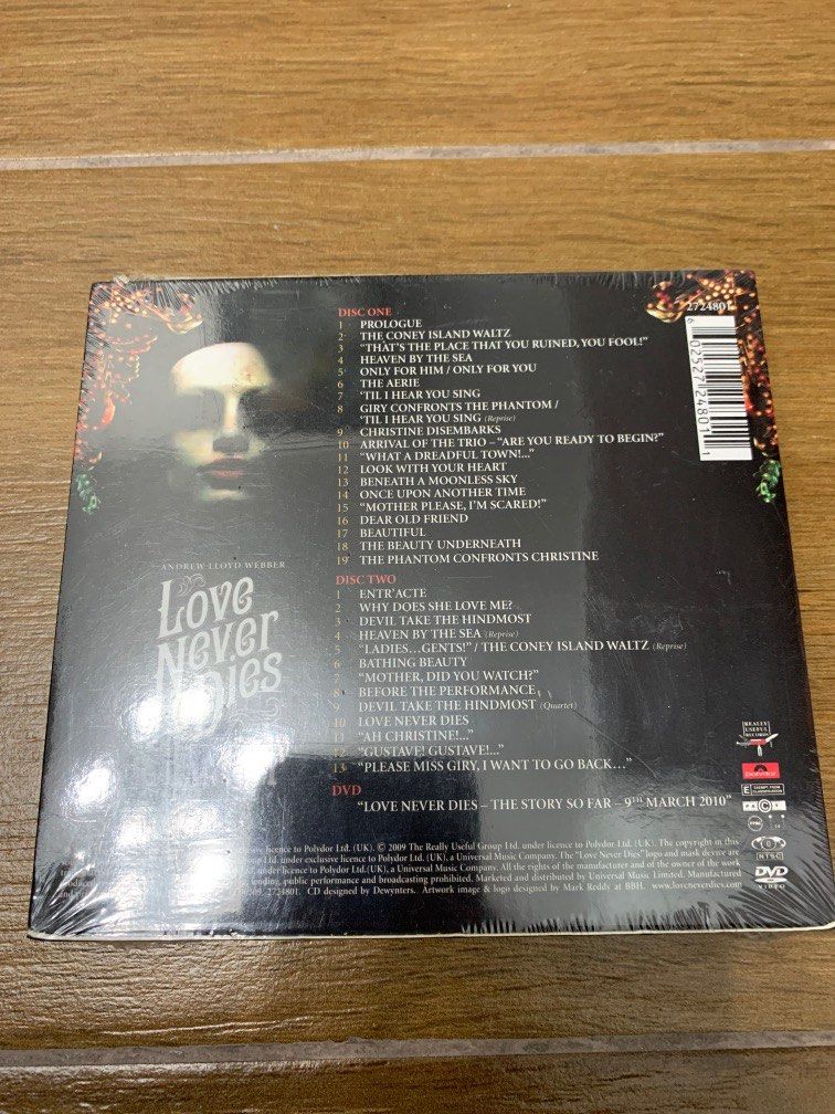 The phantom of the opera 2 - love never dies - soundtrack, 興趣及遊戲, 音樂、樂器 ...