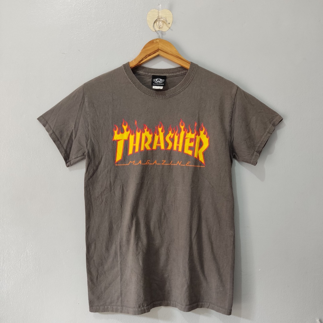 Thrasher Flame Logo Shirt, Men's Fashion, Tops & Sets, Tshirts & Polo ...