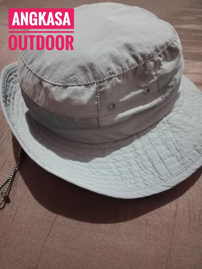 Edisi Bosen Pakai - Topi Rimba Import Abu Abu + Jaring + Tali, Olah ...