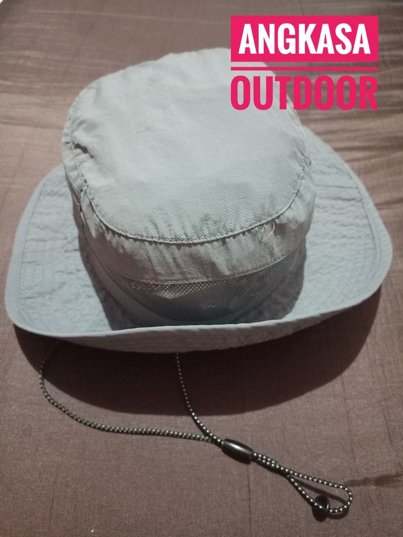 Edisi Bosen Pakai - Topi Rimba Import Abu Abu + Jaring + Tali, Olah ...