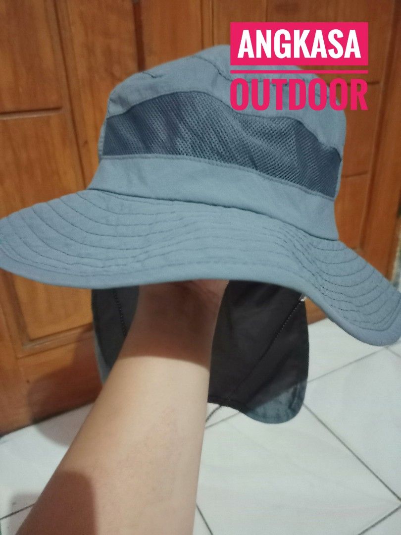 Edisi Bosen Pakai - Topi Rimba Import Abu Abu + Jaring + Tali, Olah ...