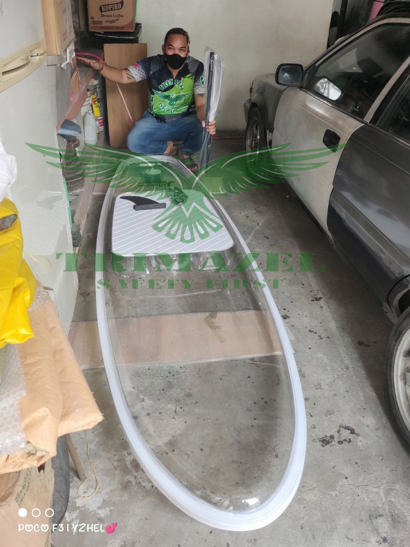 TRANSPARENT STAND UP PADDLE BOARD, Sports Equipment, Sports & Games ...