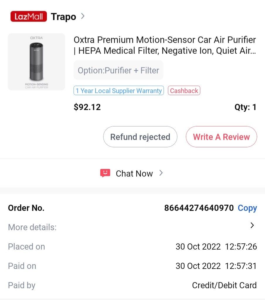 Trapo Oxtra Premium Car Air Purifier, Car Accessories, Accessories on ...