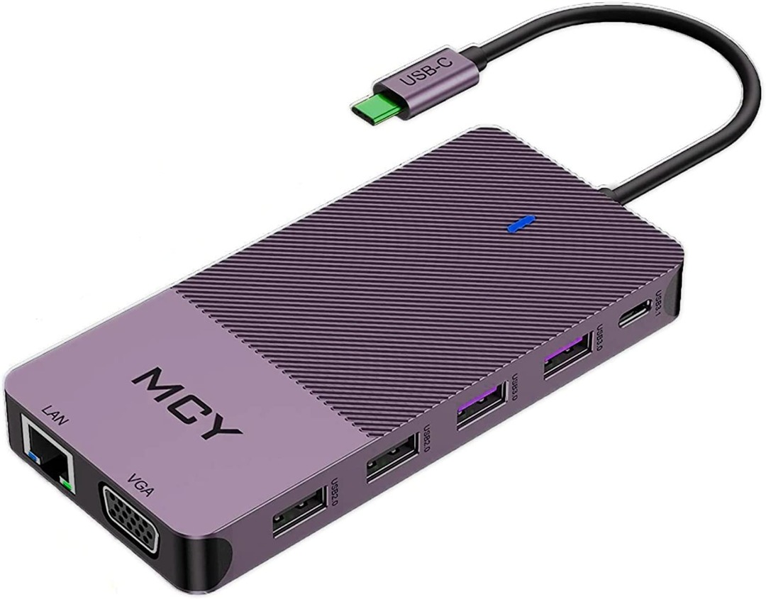 USB C Hub Multiport Adapter, MCY 5 in 1 Portable Dongle Thunderbolt 3 ...
