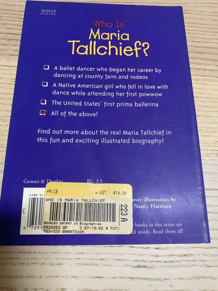 Who is Maria tallchief?, Hobbies & Toys, Books & Magazines, Children's ...