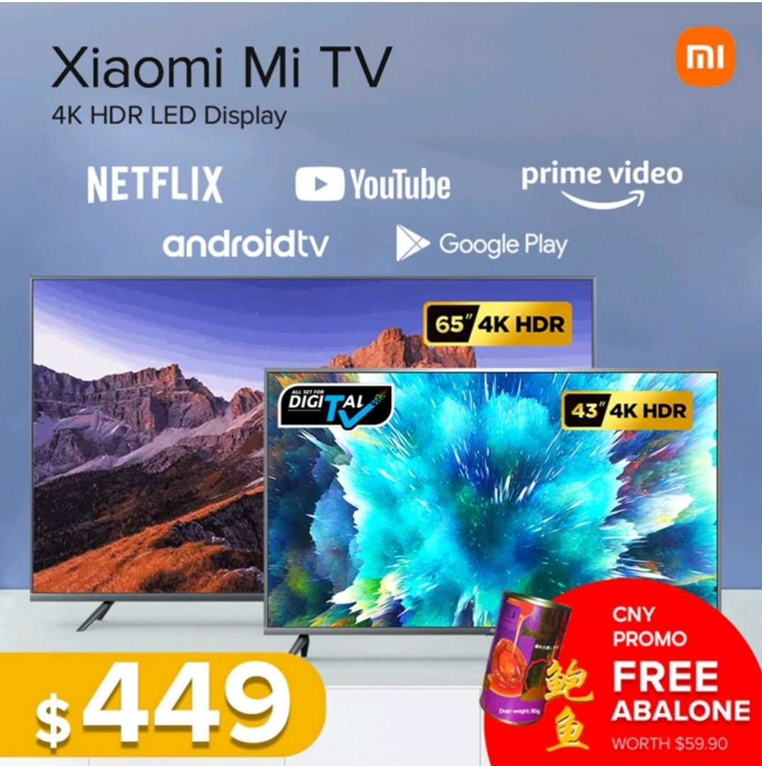 Xiaomi 43 inch 4K HDR 4S TV, TV & Home Appliances, TV & Entertainment ...