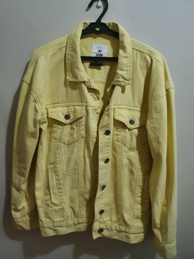 yellow denim jacket, Women's Fashion, Coats, Jackets and Outerwear on ...