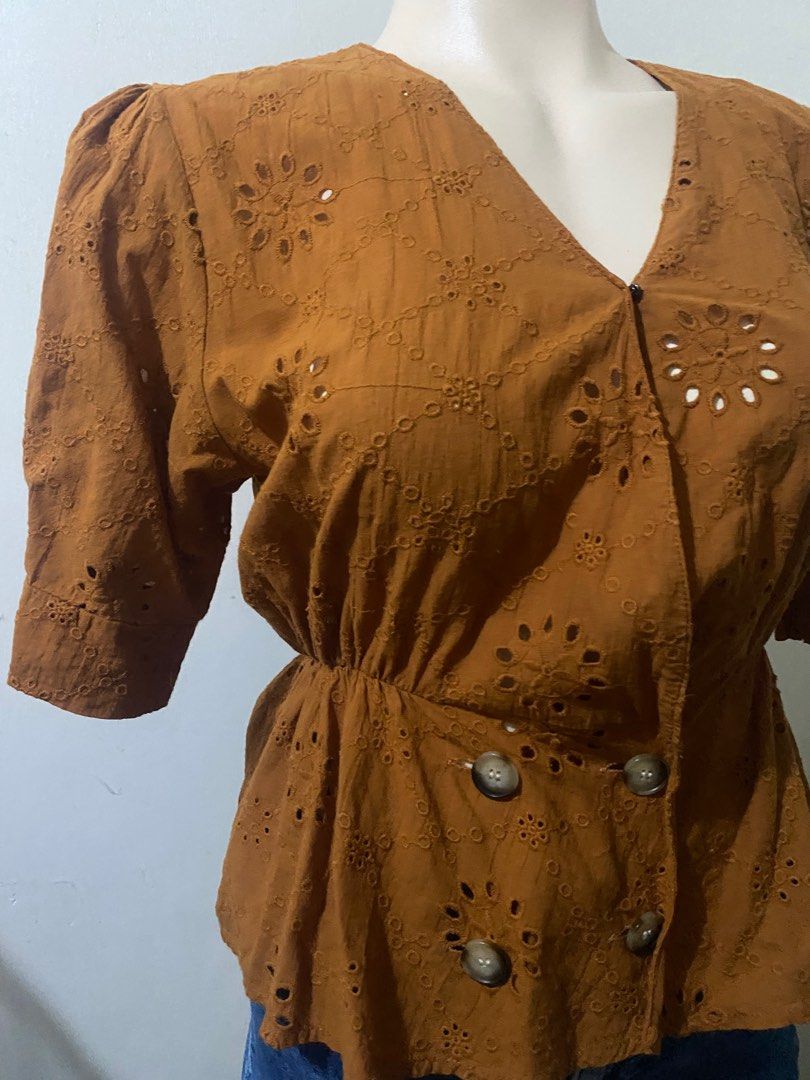 Zara ins / rust top, Women's Fashion, Tops, Others Tops on Carousell