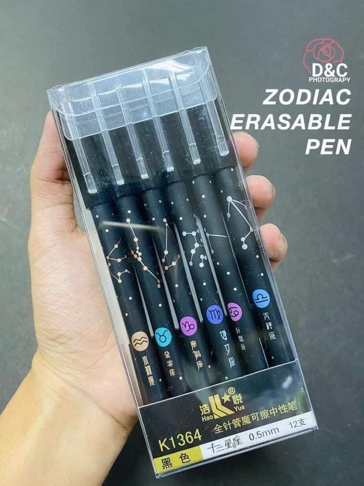 ZODIAC ERASEABLE PEN (12 PCS), Hobbies & Toys, Stationary & Craft ...