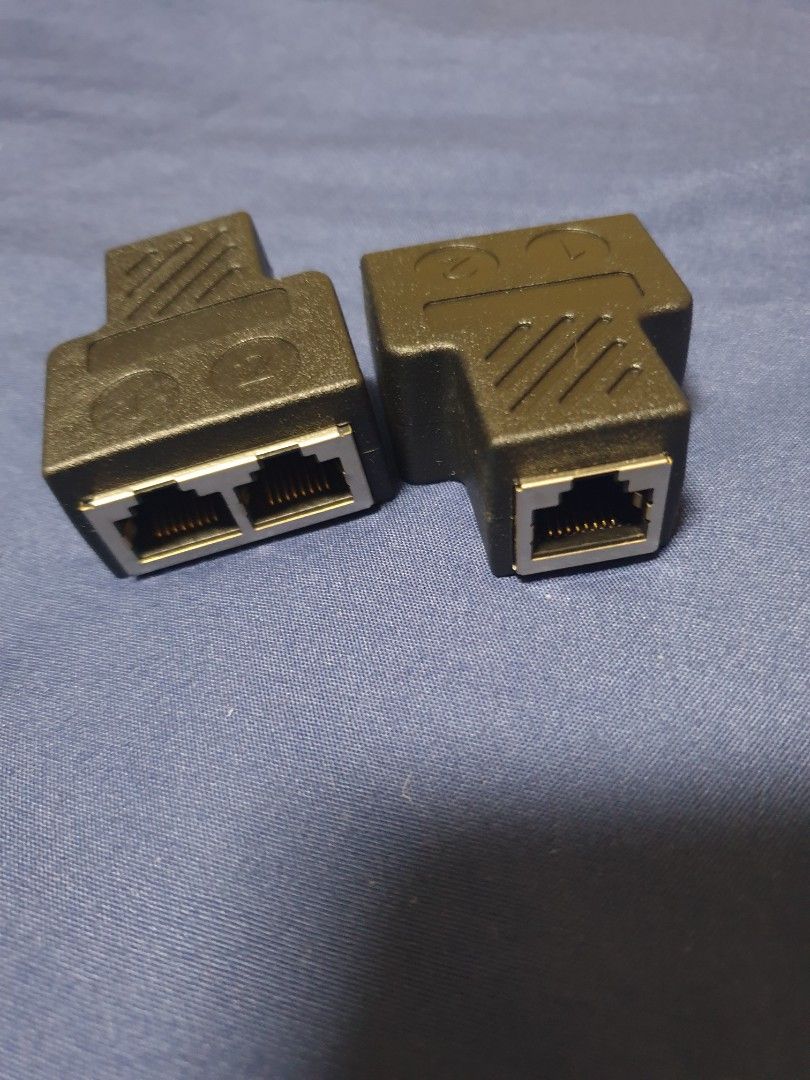 1 TO 2 WAY LAN RJ45 ETHERNET CABLE PORT NETWORK SPLITTER DOUBLE CABLE ...