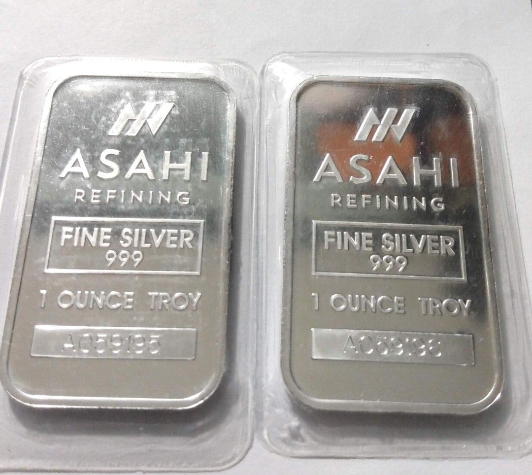 1oz .999 Silver Asahi Bullion Bar Pamp Scottsdale Heraues Public Gold ...