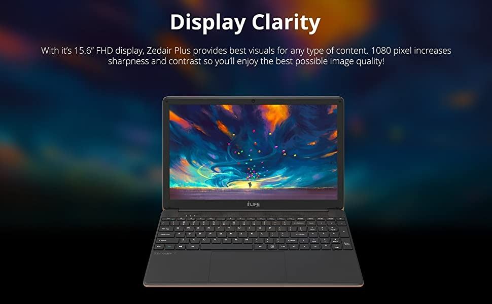 2909) i-Life ZED AIR Plus Laptop, 15.6" FHD Display, Intel® Celeron/6GB ...
