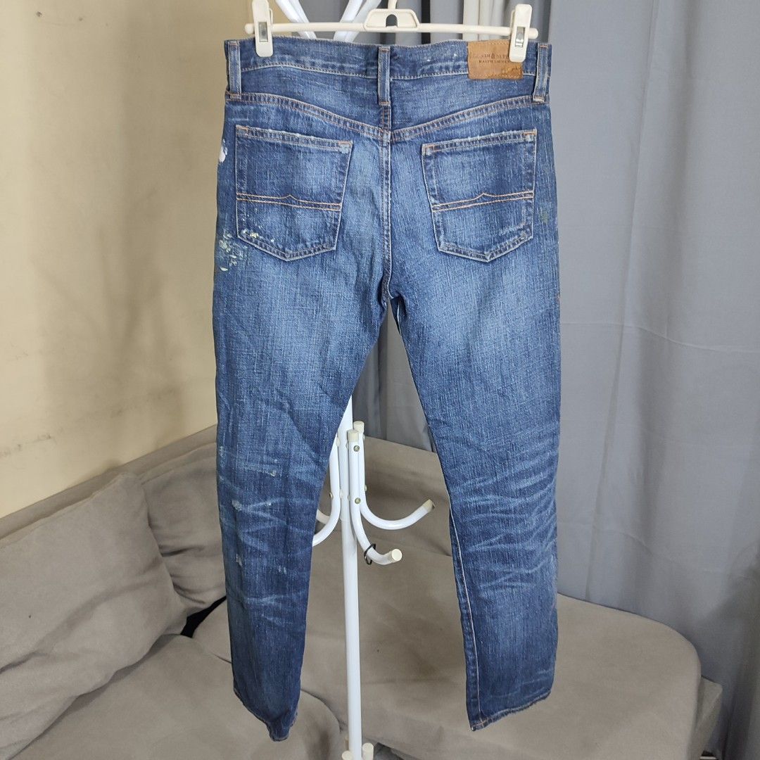 31 Inches Casual Slim Fit Ripped With Paint Details Denim Jeans, Women ...