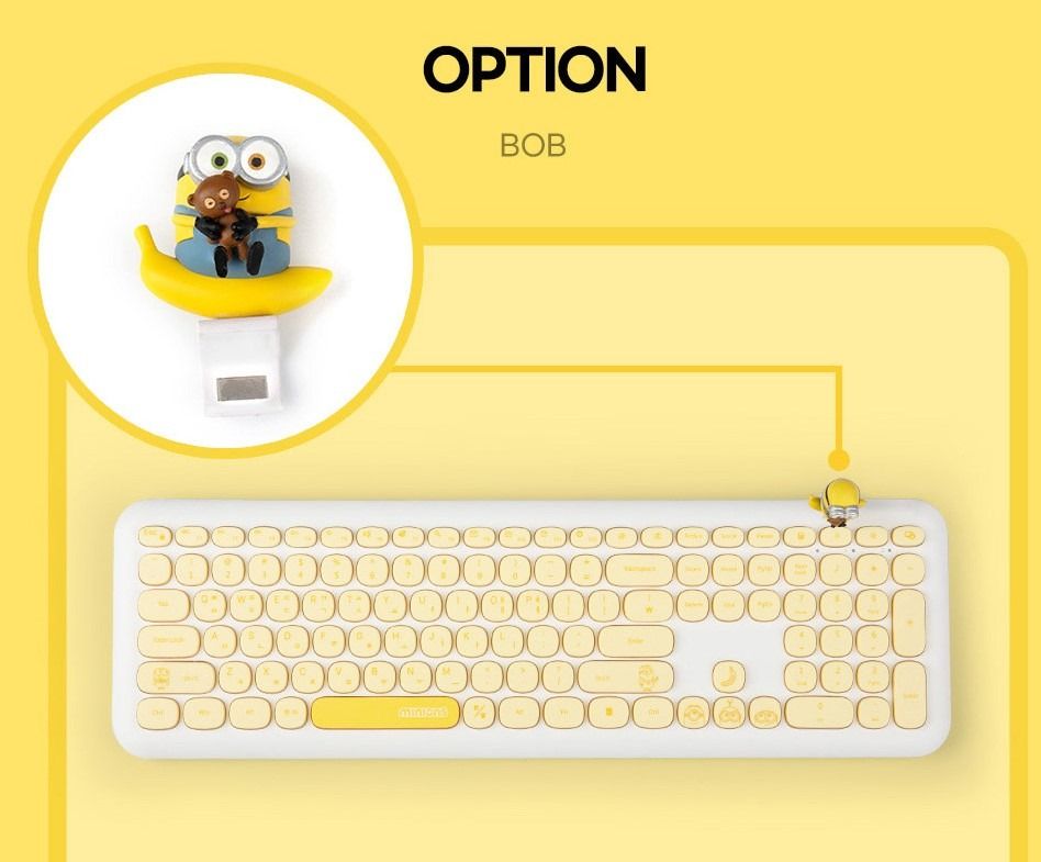 韓國代購 - Minions Keyboard 無線鍵盤 兩款可選 迷你兵團 小小明 Bob Struart 聖物, 電腦＆科技, 電腦周邊及 ...