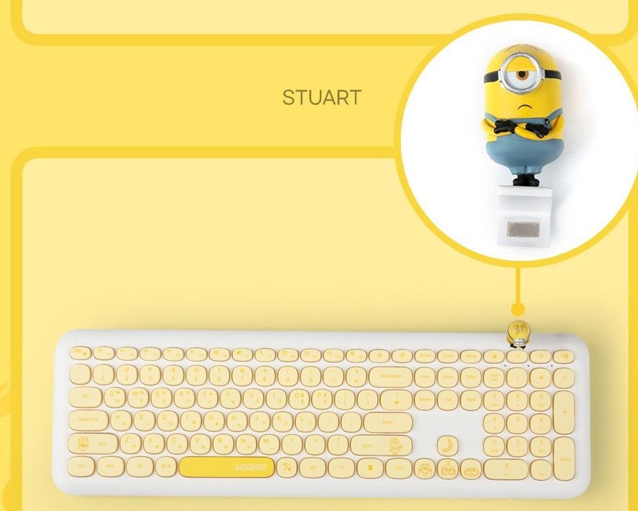 韓國代購 - Minions Keyboard 無線鍵盤 兩款可選 迷你兵團 小小明 Bob Struart 聖物, 電腦＆科技, 電腦周邊及 ...