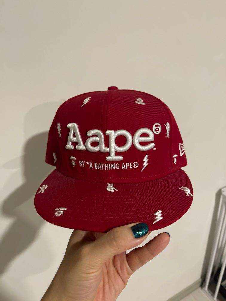 Aape red cap, Men's Fashion, Watches & Accessories, Caps & Hats on ...