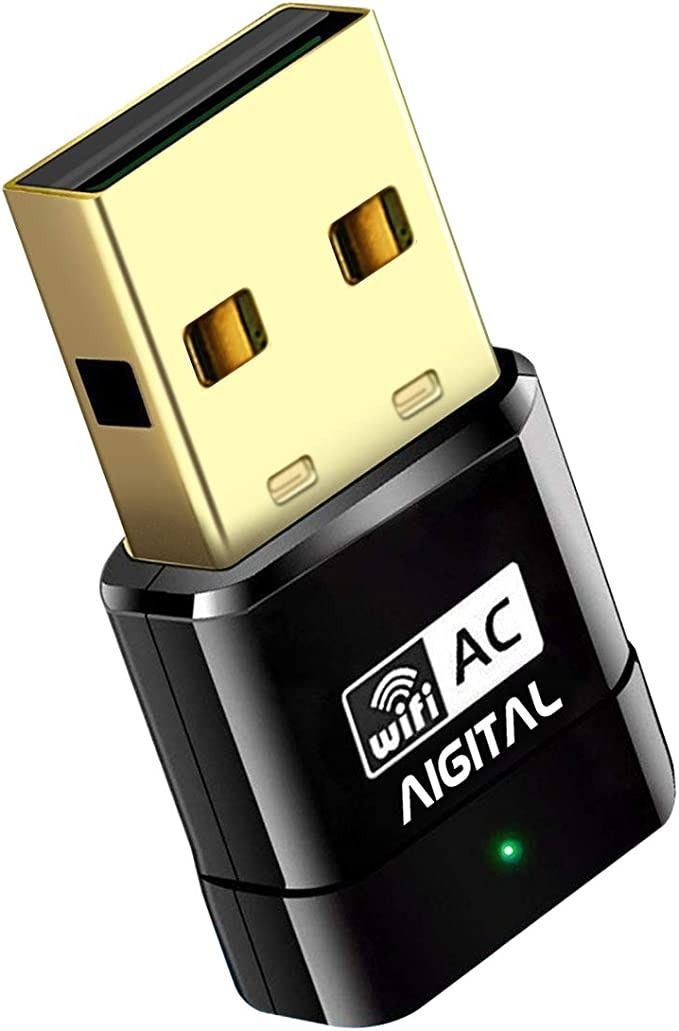 Aigital WiFi Adapter USB 600Mbps, Wifi Dongle 802.11ac Dual Band ...