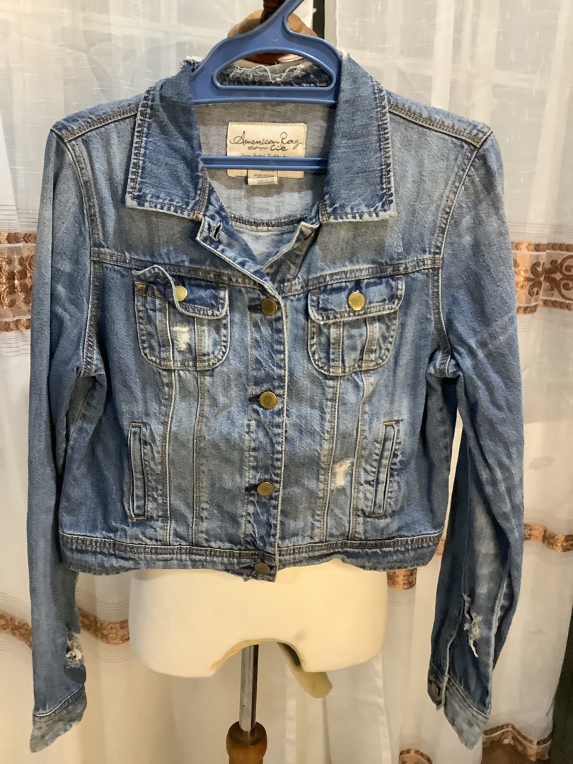 American Rag Tattered Denim Jacket, Women's Fashion, Coats, Jackets and ...