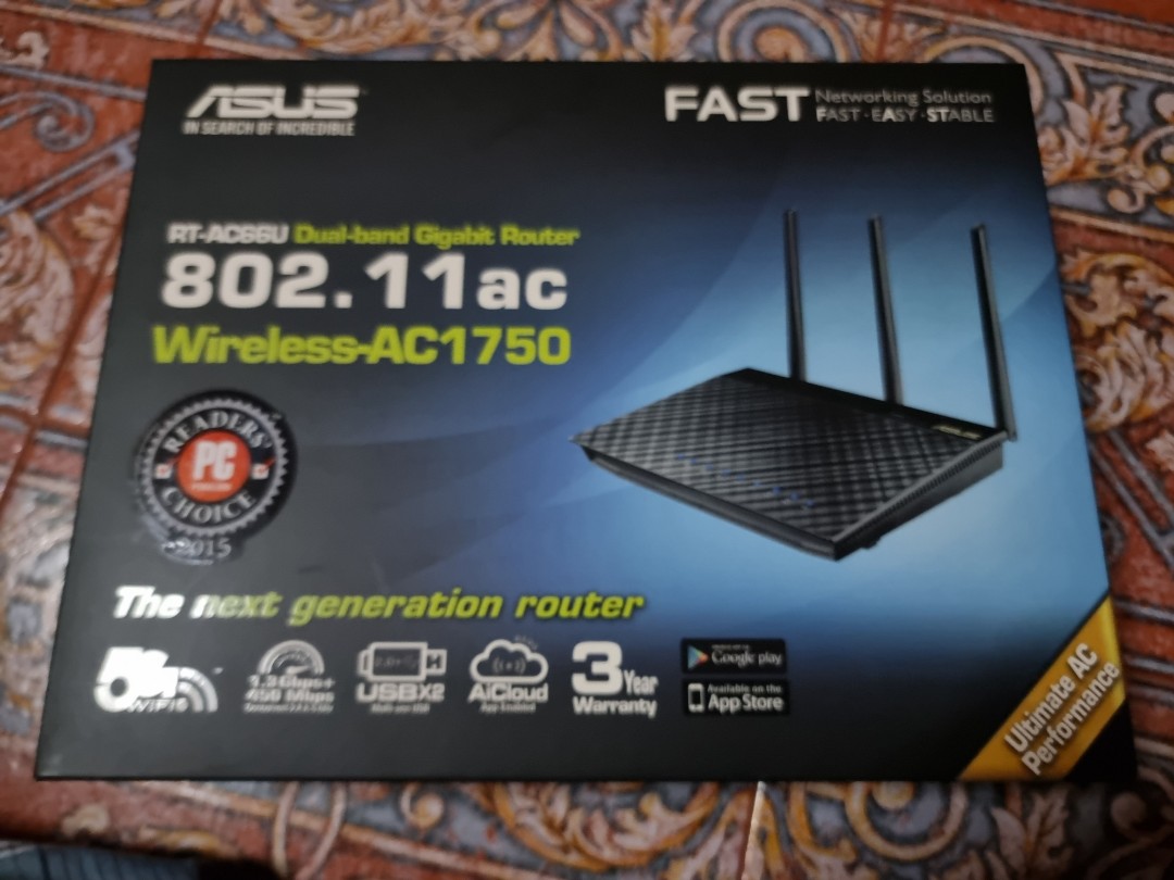 Asus Dual-band Gigabit Router (AC66U), Computers & Tech, Parts ...