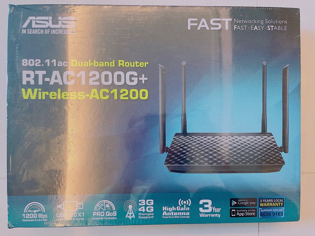 ASUS RT-AC1200G+ Router, Mobile Phones & Gadgets, Mobile & Gadget ...