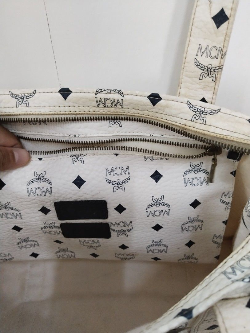 Authentic MCM vintage leather tote bag, Luxury, Bags & Wallets on Carousell