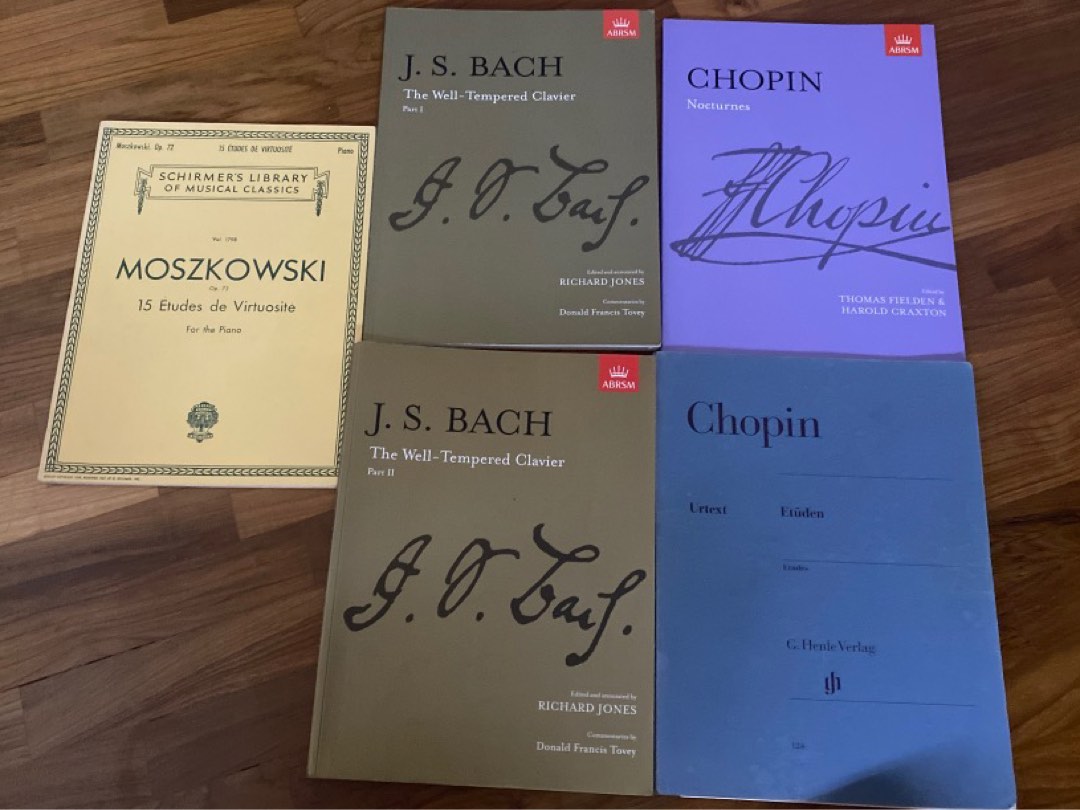 Bach, chopin, moszkowski scores, Hobbies & Toys, Music & Media, Music ...