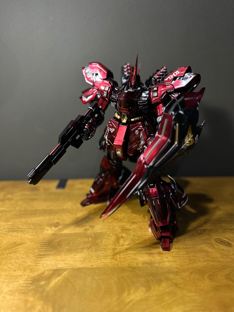 Bandai MG Sazabi Ver Ka ( Custom Chrome Plate Spray ), Hobbies & Toys ...