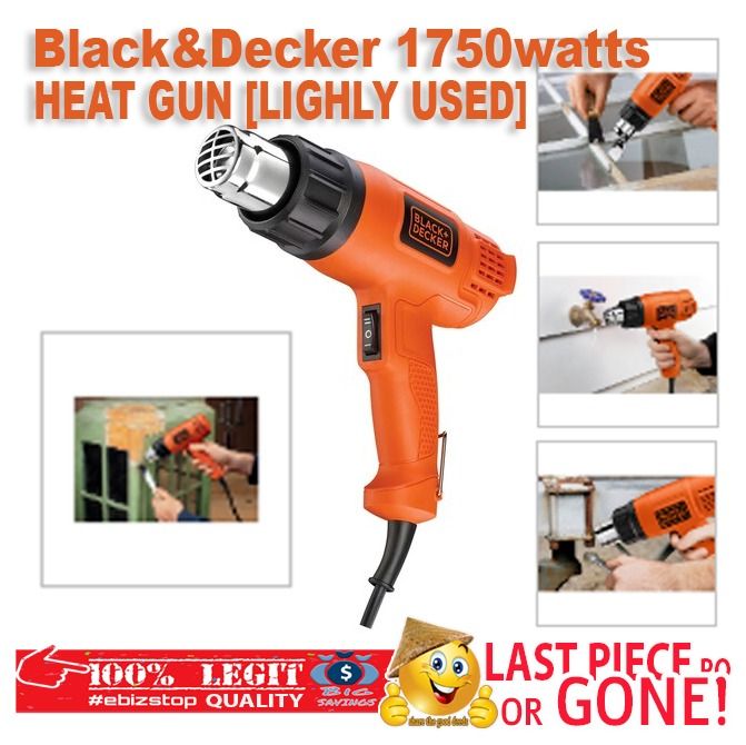 Black & Decker KX1650 1750watts Heat Gun 2 Heat Airflow [LIGHLY USED ...