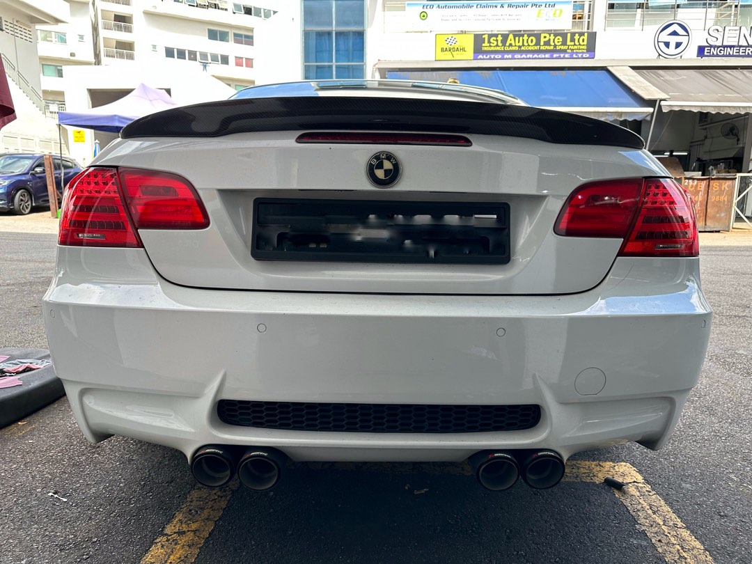 BMW M3 Rear Bumper with Akfra Exhaust Tip for E90 E92 E93, Car ...
