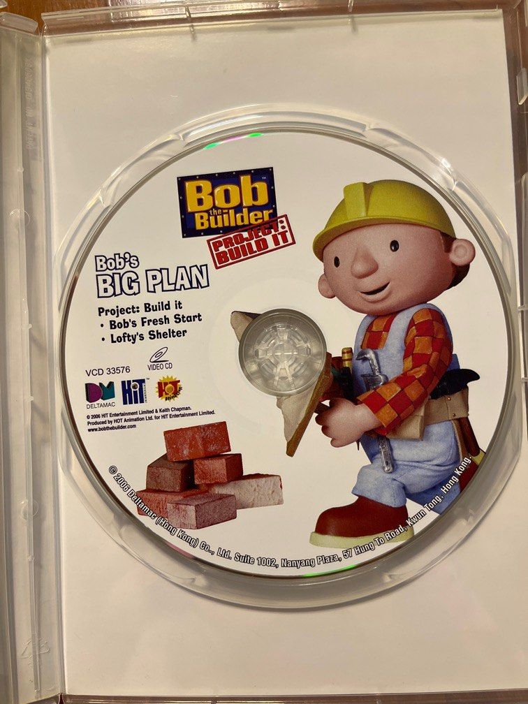 BOB THE BUILDER VCD, 興趣及遊戲, 音樂、樂器 & 配件, 音樂與媒體 - CD 及 DVD - Carousell