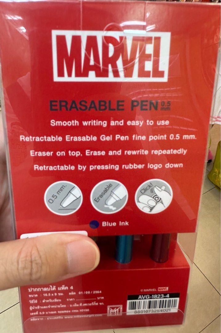 Brand new avenger marvel superheroes erasable pen eraser iron man black ...