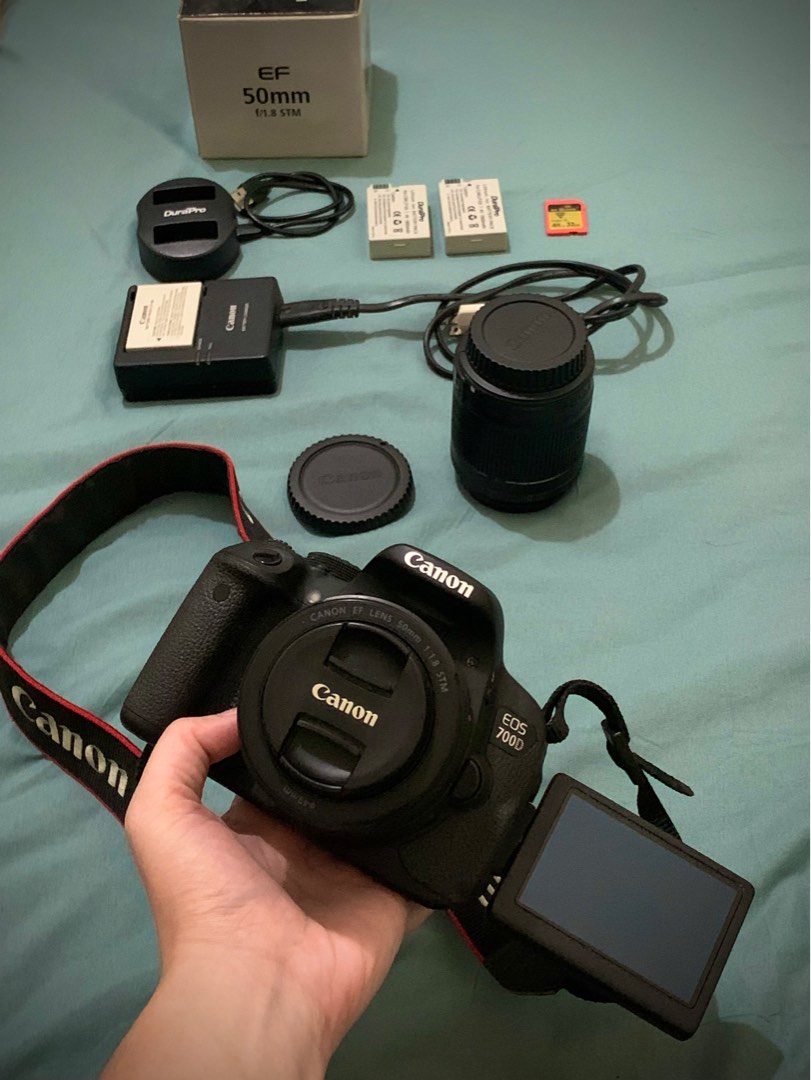 Canon 700D + 2 Lenses (Kit & Prime 50mm STM), Photography, Cameras on Carousell