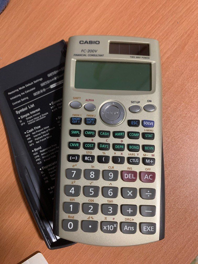 Casio Financial Calculator FC-200V, Computers & Tech, Office & Business ...