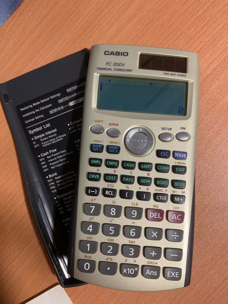Casio Financial Calculator FC-200V, Computers & Tech, Office & Business ...