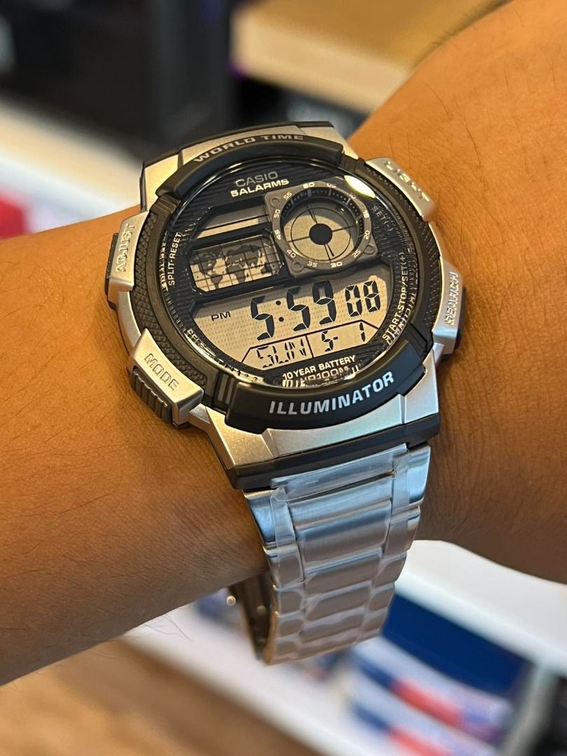 CASIO World Time Digital Round Watch AE-1000WD-1AV / Legit Casio ...