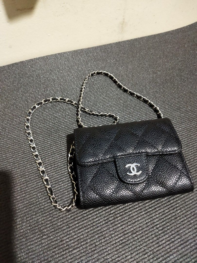 Chanel mini wallet on chain, Luxury, Bags & Wallets on Carousell