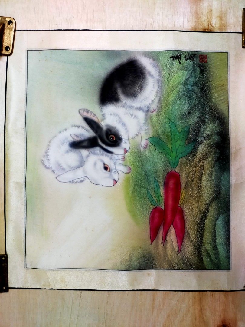Chinese painting rabbit, Hobbies & Toys, Stationery & Craft, Art ...