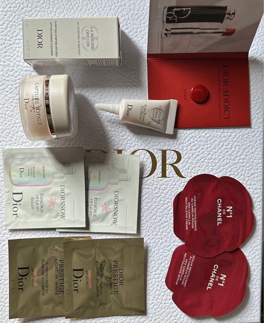 Dior & Chanel Samples/ Bought Products, Beauty & Personal Care, Face, Face Care on Carousell