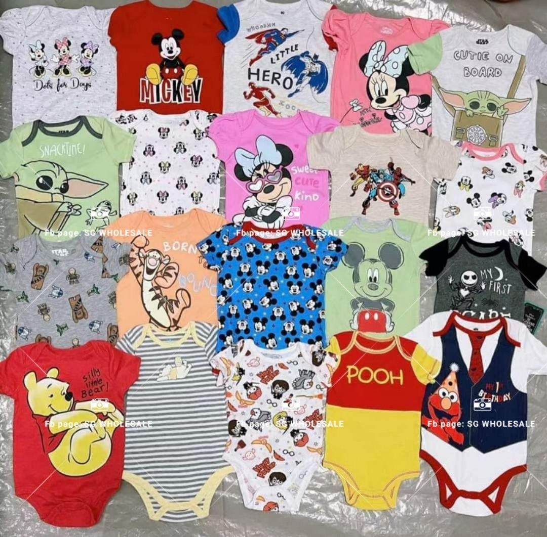 Disney cartoon rompers, Babies & Kids, Babies & Kids Fashion on Carousell